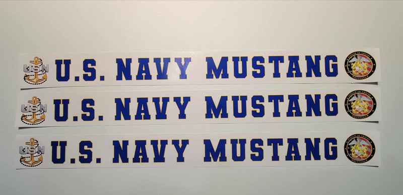 U.S. Navy Mustang Decal - 18 Inches of Pure Navy Mustang and Chief Pri ...