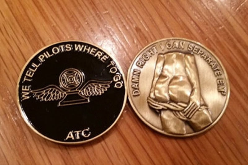 Air Traffic Control Challenge Coin (Black) – Mustang Loot
